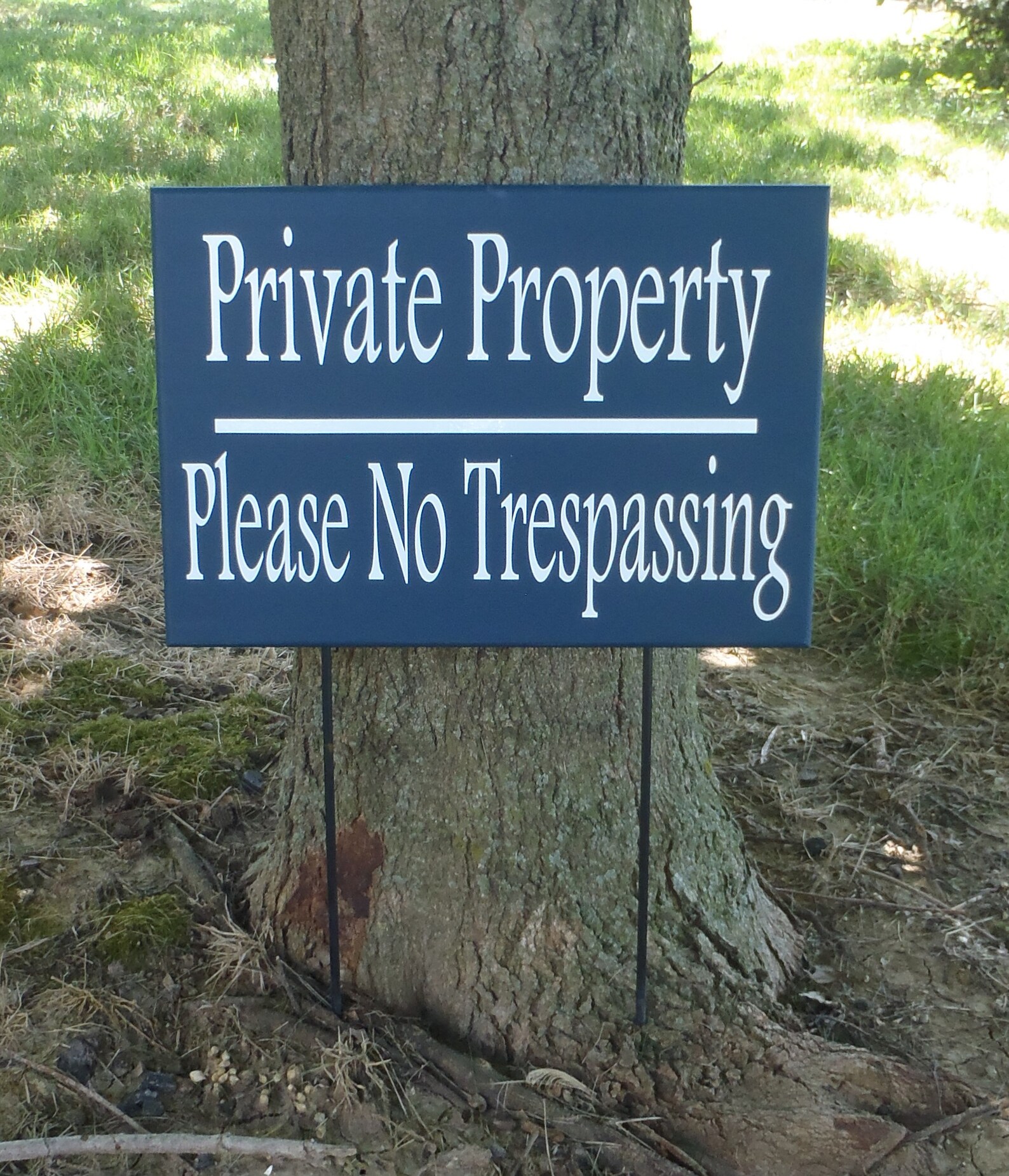 Front Lawn Sign Private Property Please No Trespassing Wood | Etsy