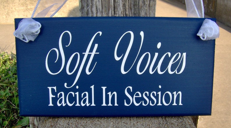 Soft Voices Service in Session Wood Vinyl Sign Brown Business | Etsy
