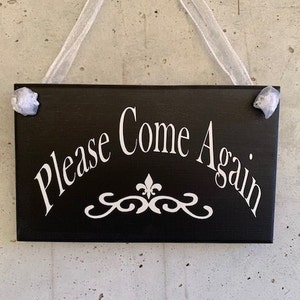 Please Come in Wood Vinyl Sign Open Welcome Sign Office Supply Business ...