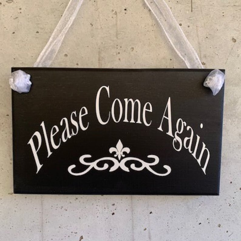 Please Come in Wood Vinyl Sign Open Welcome Sign Office Supply - Etsy