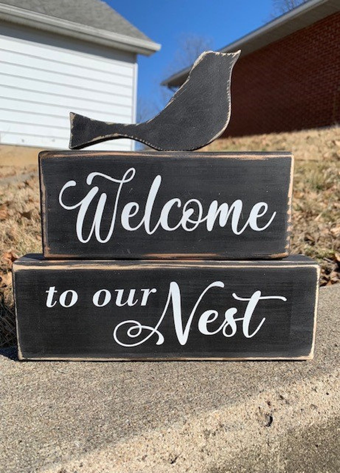 Rustic Tabletop Decor Wood Signs for Home Decorating Stackable | Etsy