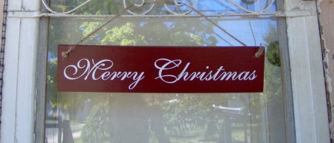 Merry Christmas Sign Decorative Front Entrance Door Decor or - Etsy