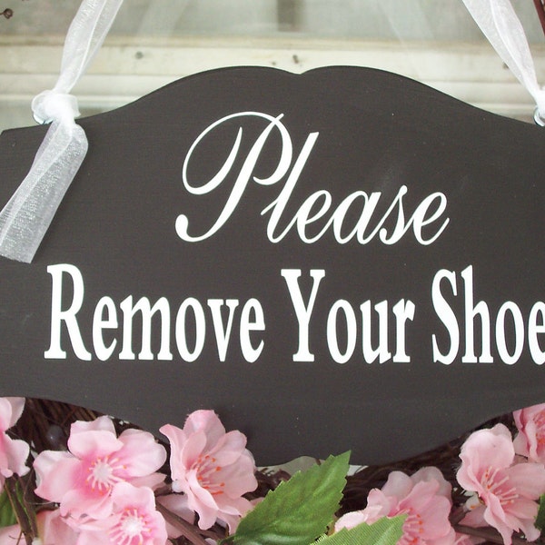 Take Shoes off Sign - Etsy