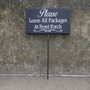 Package Delivery Sign Custom Directional With Arrow Options for ...