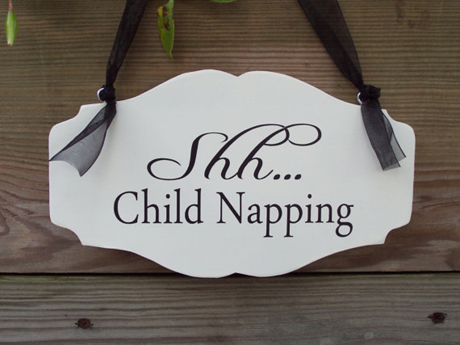 Shh Child Napping Sign Wood Vinyl Sign Bedroom Sign Door - Etsy