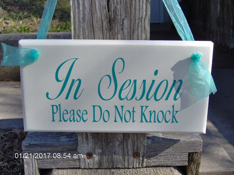 In Session Sign Please Do Not Knock Wood Vinyl Sign Door | Etsy