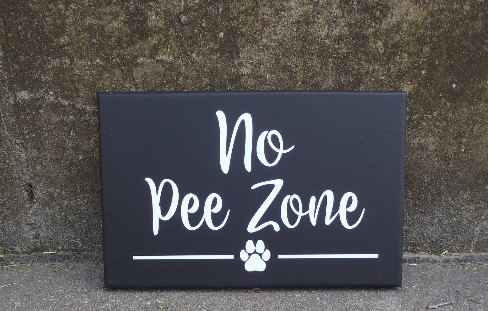 No Pee Zone Outdoor Wood Vinyl Sign Front Yard Sign Pet Signs - Etsy