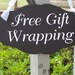 Free Gift Wrapping Shop Wood Vinyl Sign Stores Holiday - Etsy