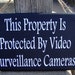 Property Protected Video Surveillance Cameras Wood Vinyl Sign Security ...