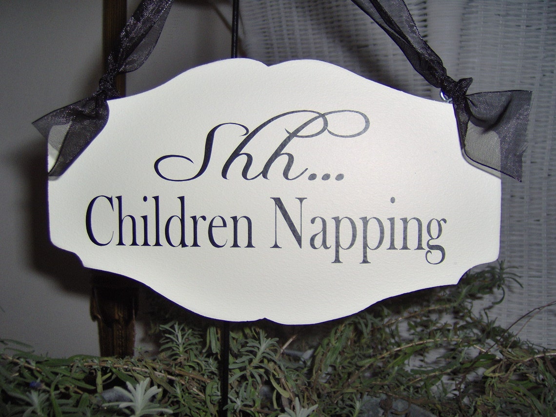 Children Napping Sign for Baby Nursery Bedroom Wood Vinyl Sign - Etsy