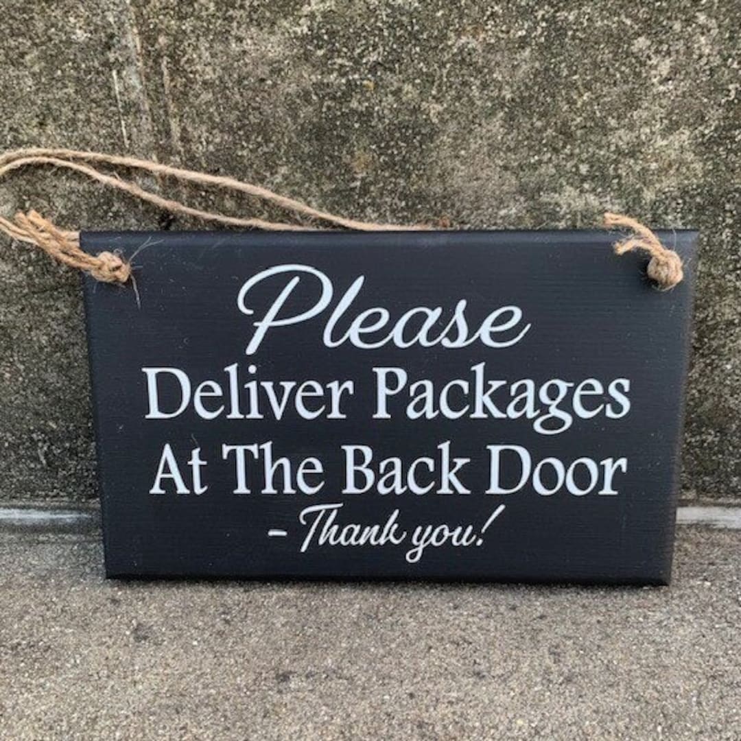 Deliver Packages Sign for Front or Back Porch Decor Outside Wooden ...