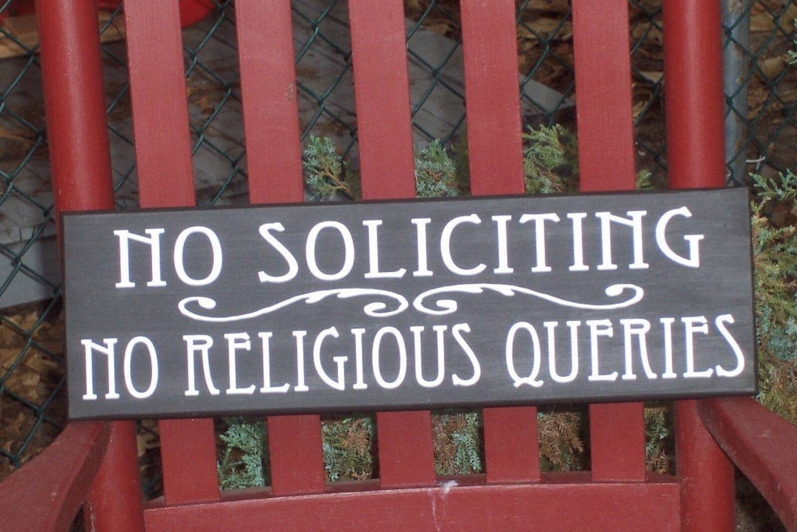 No Soliciting No Religious Queries Wood Sign Vinyl Outdoor - Etsy