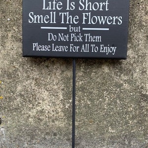 Flower Garden Yard Sign Do Not Pick Flowers Decorative Signage for ...