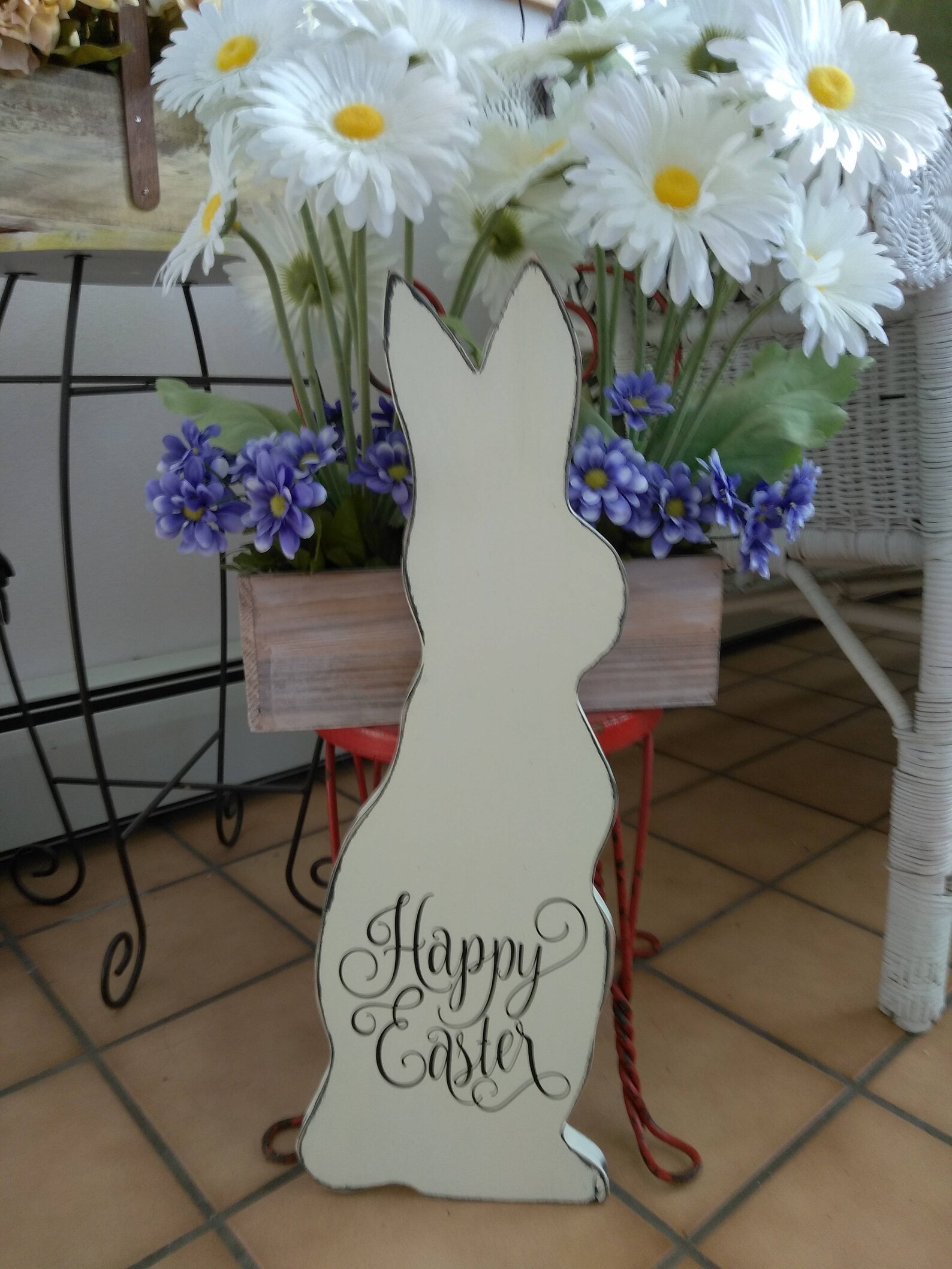 Spring Bunny Rabbit Porch Wall Hanging or Entrance Door Decor - Etsy