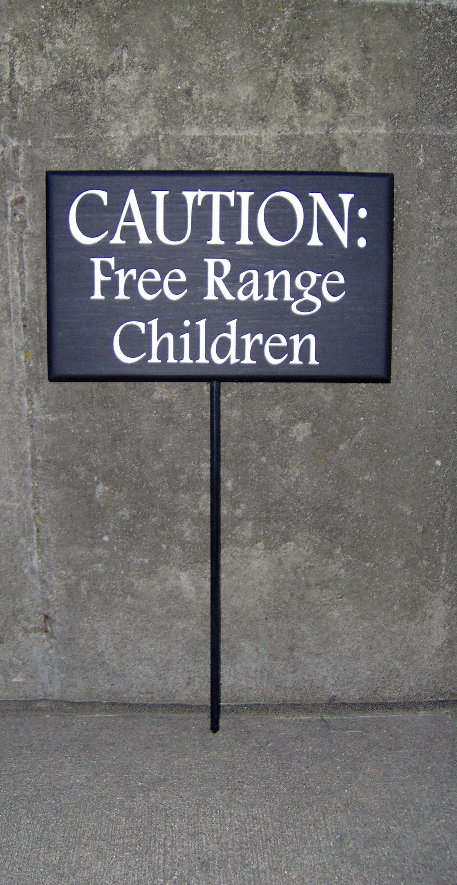 Children Sign Caution Free Range Children Wood Vinyl Stake - Etsy