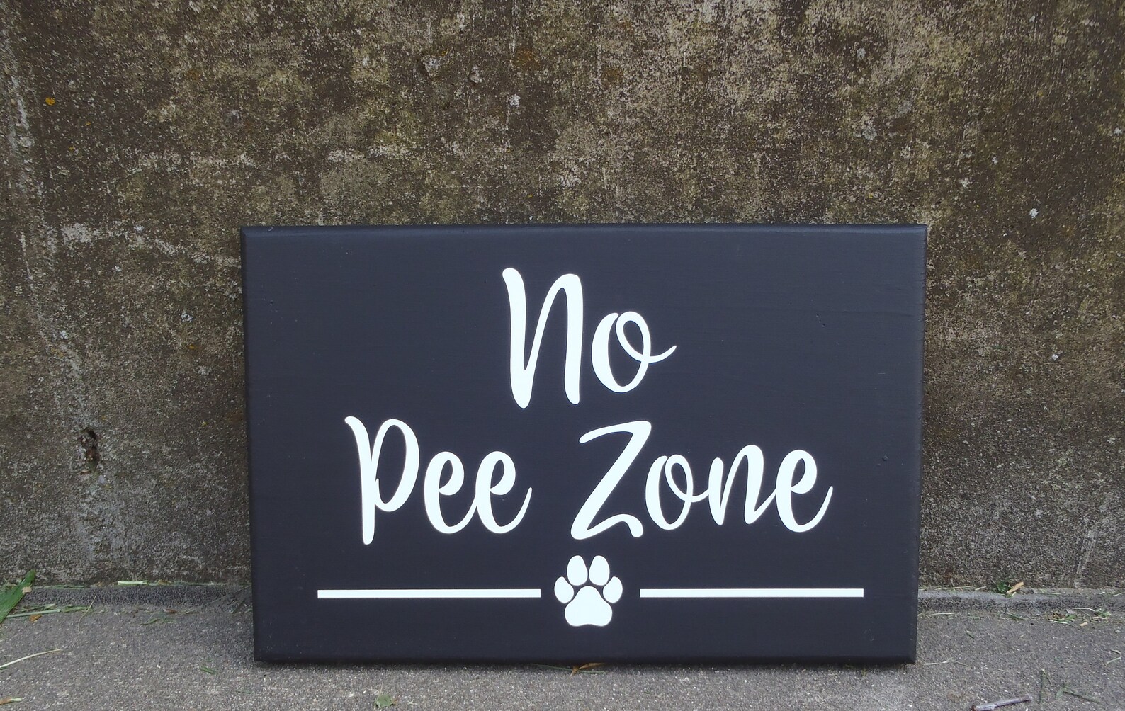 No Pee Zone Outdoor Wood Vinyl Sign Front Yard Sign Pet Signs | Etsy