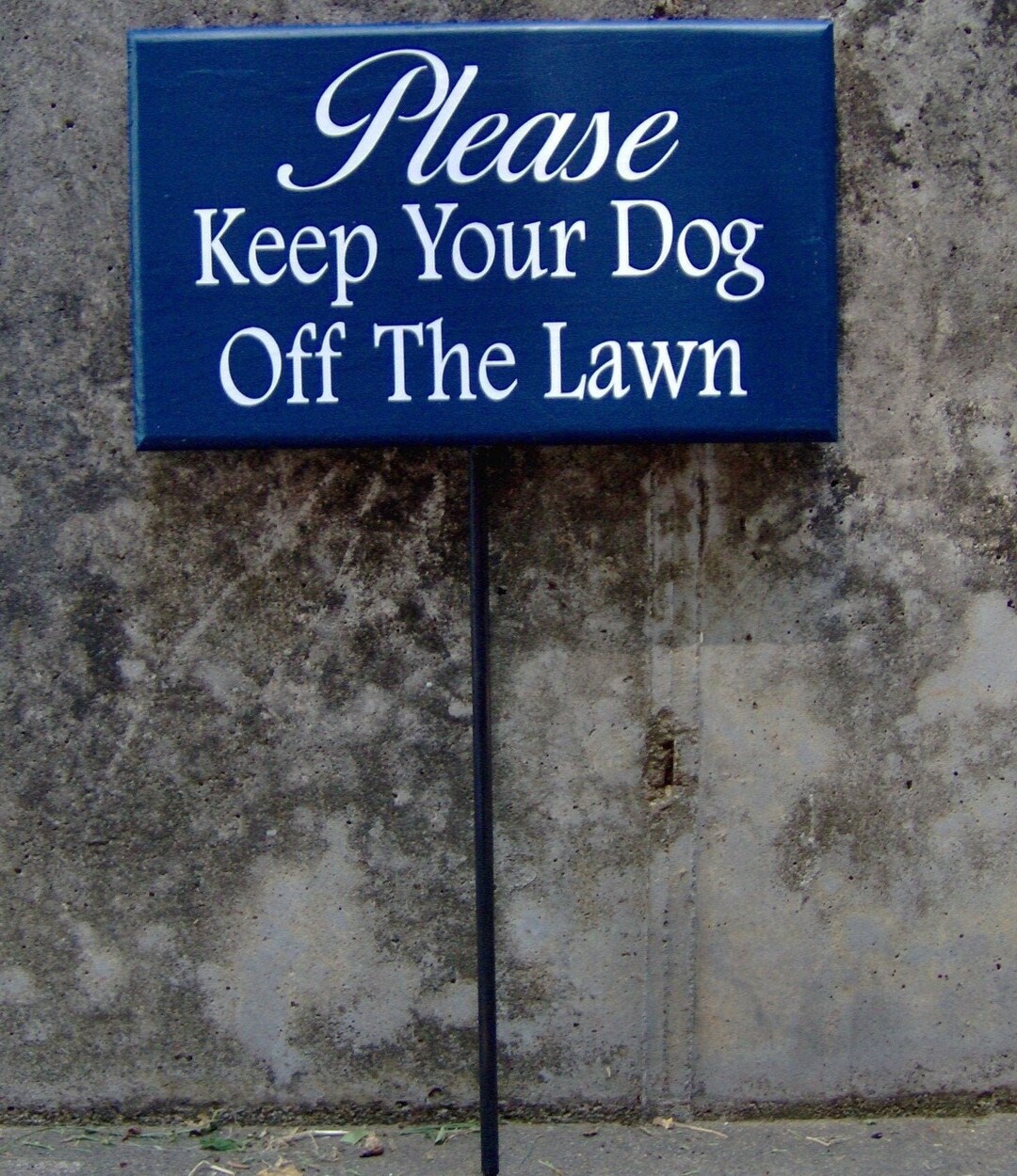 Please Keep Your Dog off Lawn Sign Wood Vinyl Signs on Stake Front Yard ...