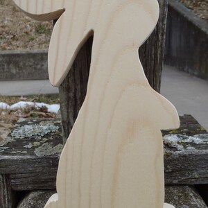 Bunny Rabbit Unfinished Small Wood Cutout Easter Decor Craft Supplies ...