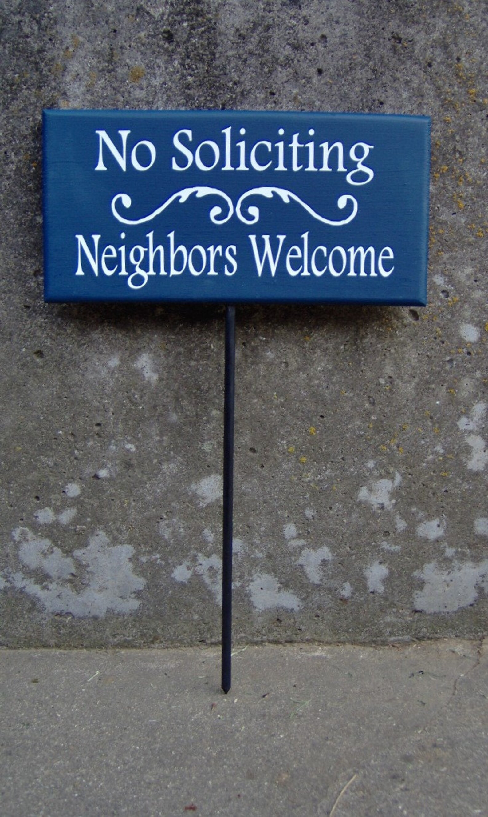 Welcome Your Neighbors Front Yard Stake Sign No Soliciting - Etsy
