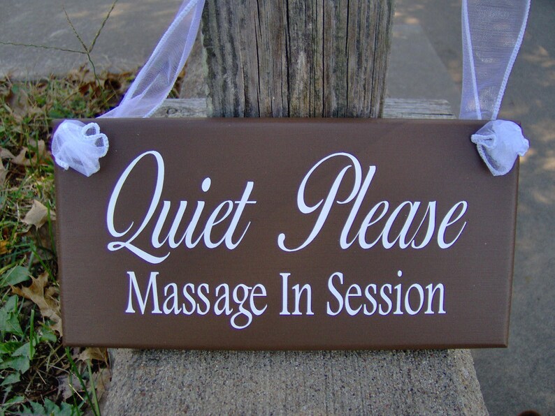 Quiet Please Massage in Session Wood Sign Vinyl Plaque Brown - Etsy