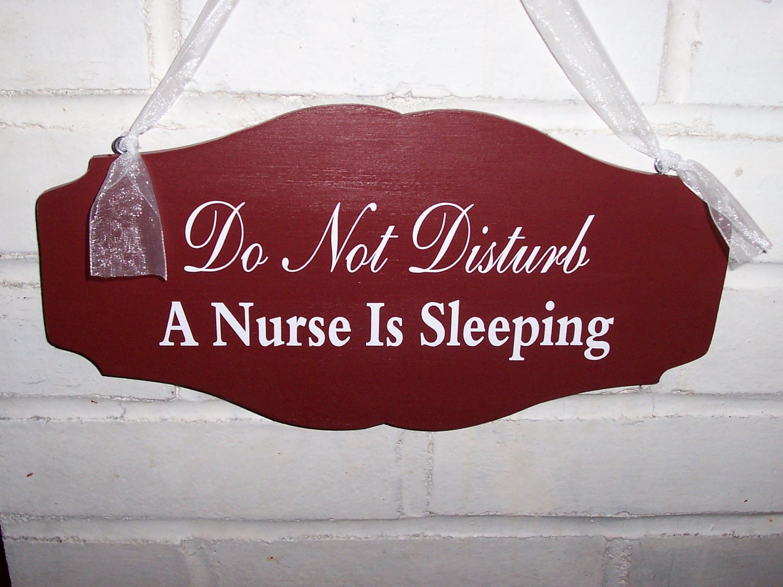 Do Not Disturb A Nurse is Sleeping Wood Vinyl Sign Primitive - Etsy
