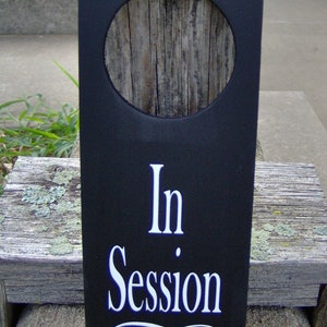 In Session Sign Hanger Wood Vinyl Sign Hanging Door Knob Hanger for ...
