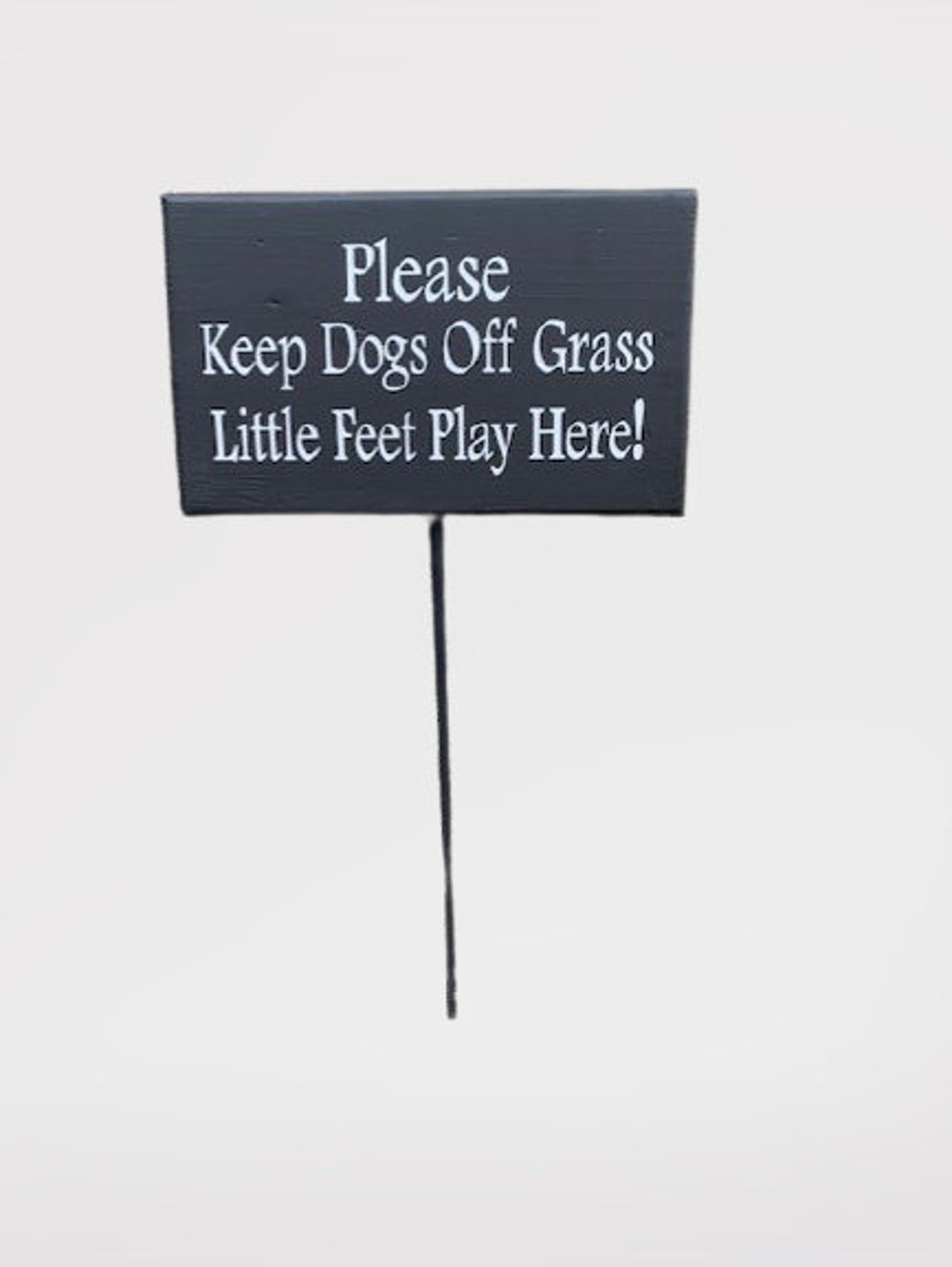 Sign for Yard Keep Dogs off Grass Little Feet Play Here Wood Vinyl Yard ...