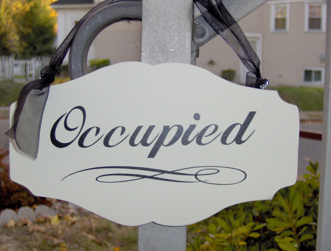 Occupied Unoccupied Wood Vinyl 2 Side Sign Dressing Room | Etsy