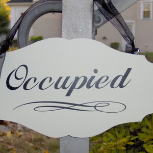 Occupied Unoccupied Wood Vinyl 2 Side Sign Dressing Room Bathroom ...