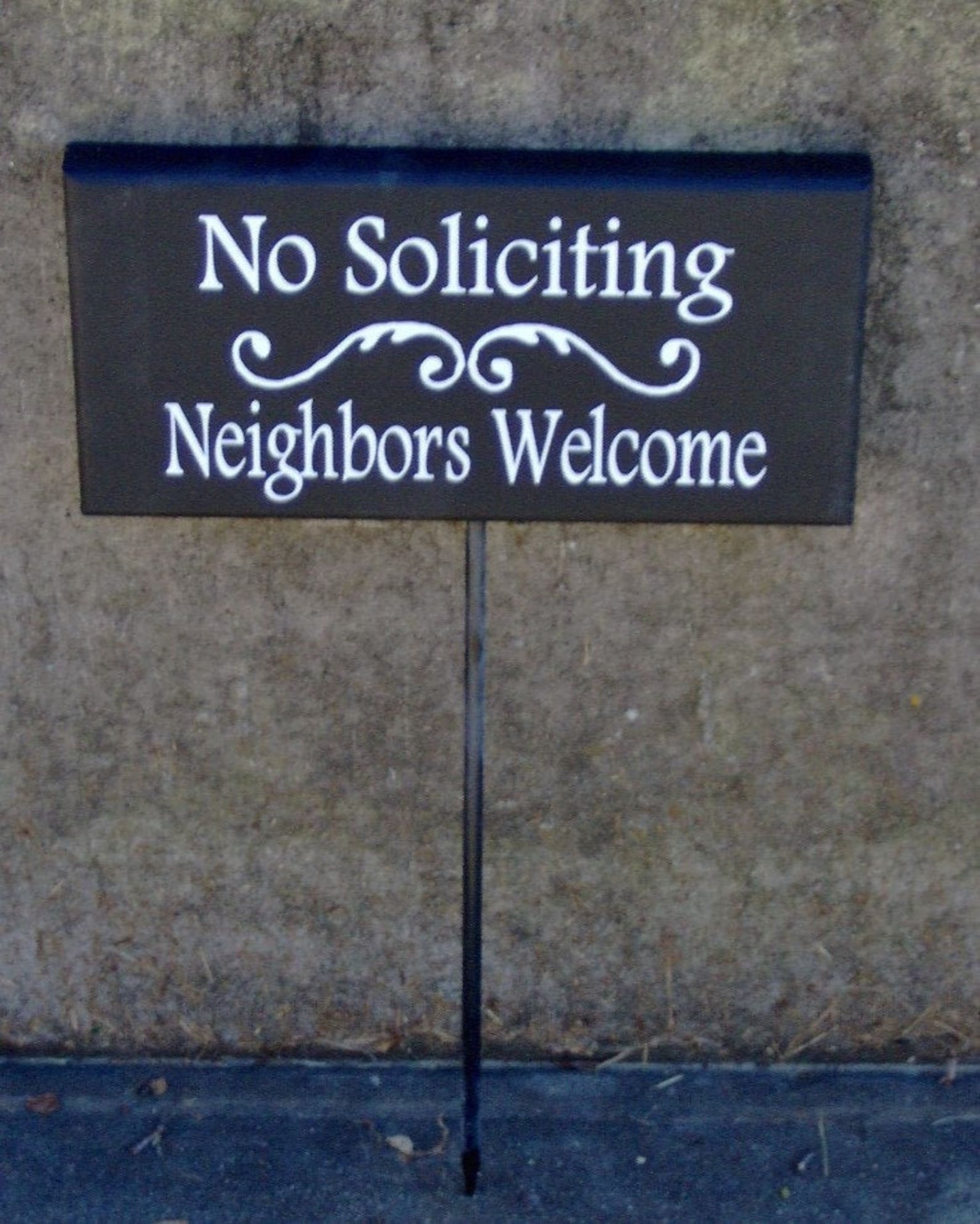 Welcome Your Neighbors Front Yard Stake Sign No Soliciting - Etsy