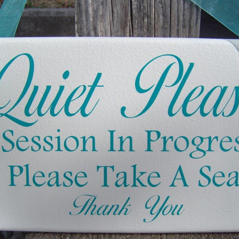 Quiet Sign - Etsy