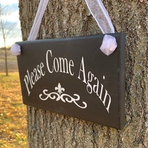 Please Come in Wood Vinyl Sign Open Welcome Sign Office Supply Business ...