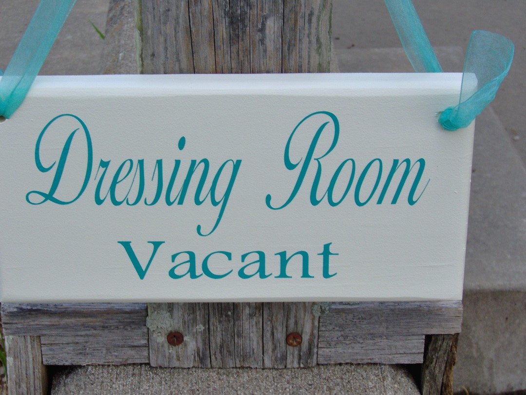 Dressing Room Vacant Occupied Wood Sign Vinyl 2 Sided Sign Office ...