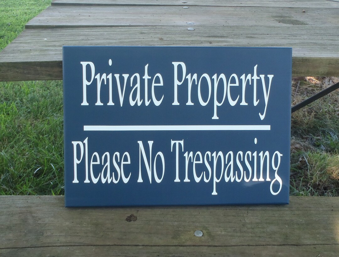 Private Property Wood Vinyl Signs for Home Decor and Business Hanger - Etsy