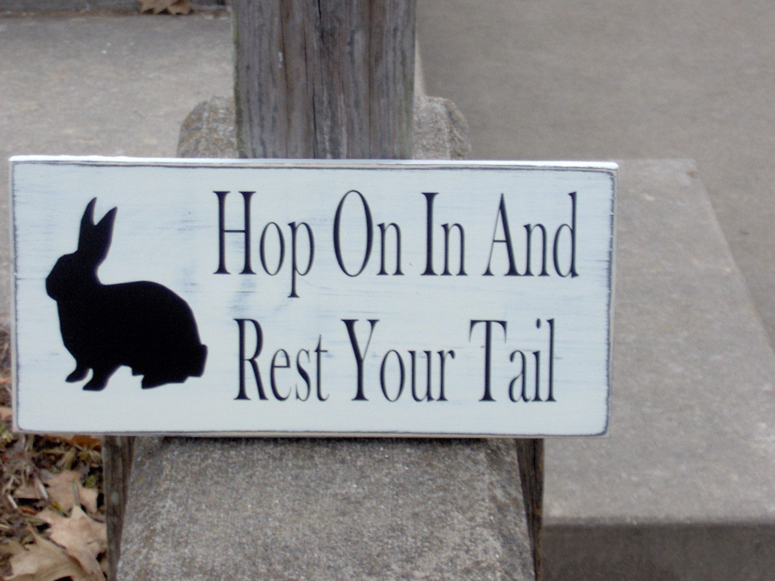 Bunny Rabbit Sign Rabbit Silhouette Hop In Rest Your Tail Wood | Etsy