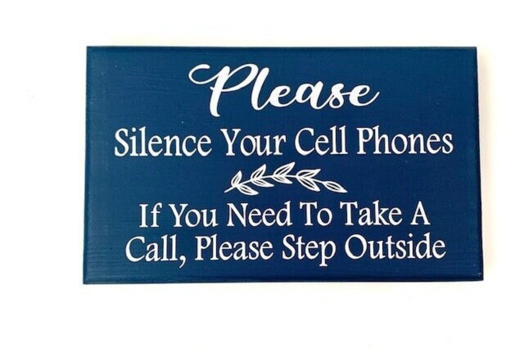 No Cell Phone Office Sign Silence Take Calls Outside Professional ...