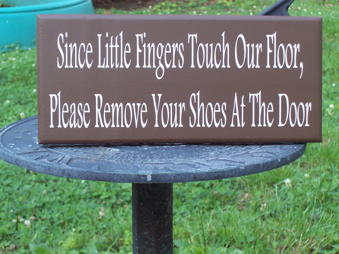 Cute Door Sign Little Fingers Touch Our Floor Please Remove - Etsy
