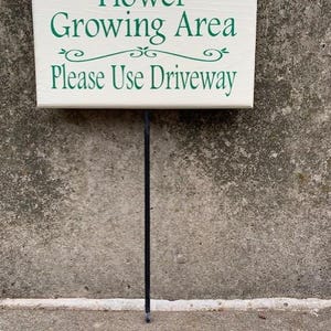 Grass Growing Area Please Use Walkway Sign Outdoor Garden Wood Sign ...