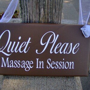 Quiet Please Massage in Session Wood Sign Vinyl Plaque Brown - Etsy