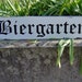 Biergarten Wood Vinyl Sign Farmhouse Distressed Bar Decorations Sign ...