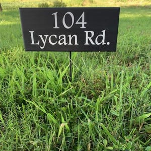 House Number Yard Sign Modern Lawn Address Plaque for Home Owners ...