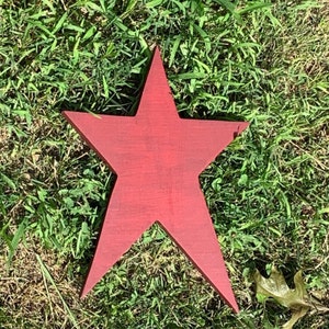 Wood Star Cutout Rustic Handmade Painted Item With Primitive Style Home ...