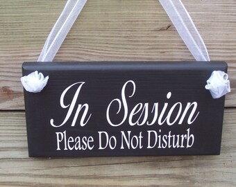 In Session Please Do Not Disturb Sign Wood Vinyl Business Home | Etsy