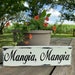 Mangia Mangia Wood Vinyl Sign Eat Eat Italian Signage Kitchen Dining ...