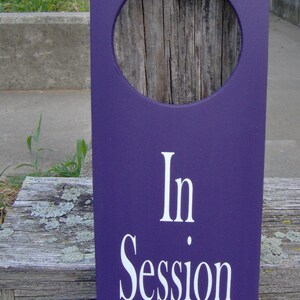 In Session Sign Hanger Wood Vinyl Sign Hanging Door Knob Hanger for ...