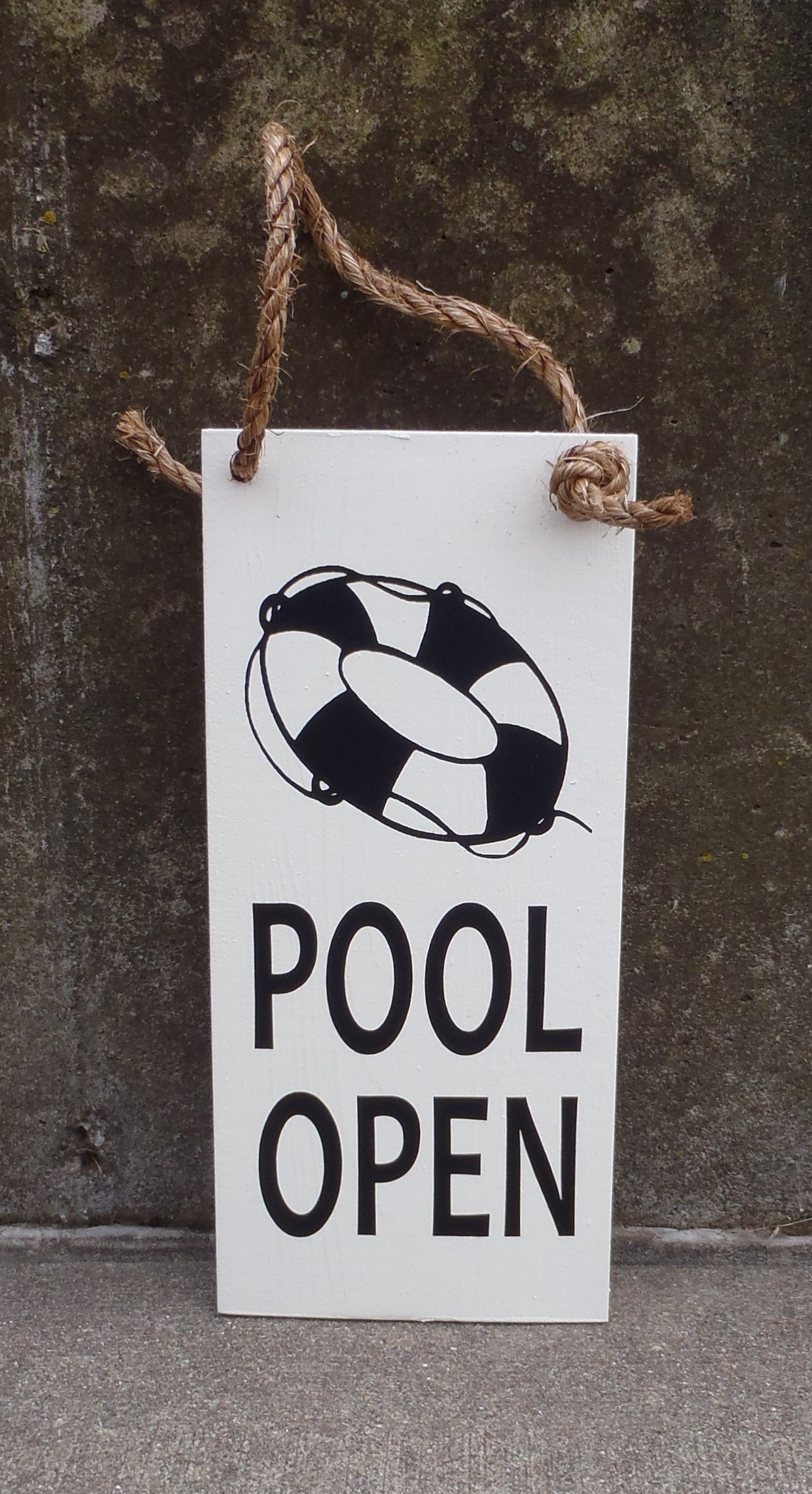 Swimming Pool Open Closed Wood Vinyl Sign for Backyard Front | Etsy