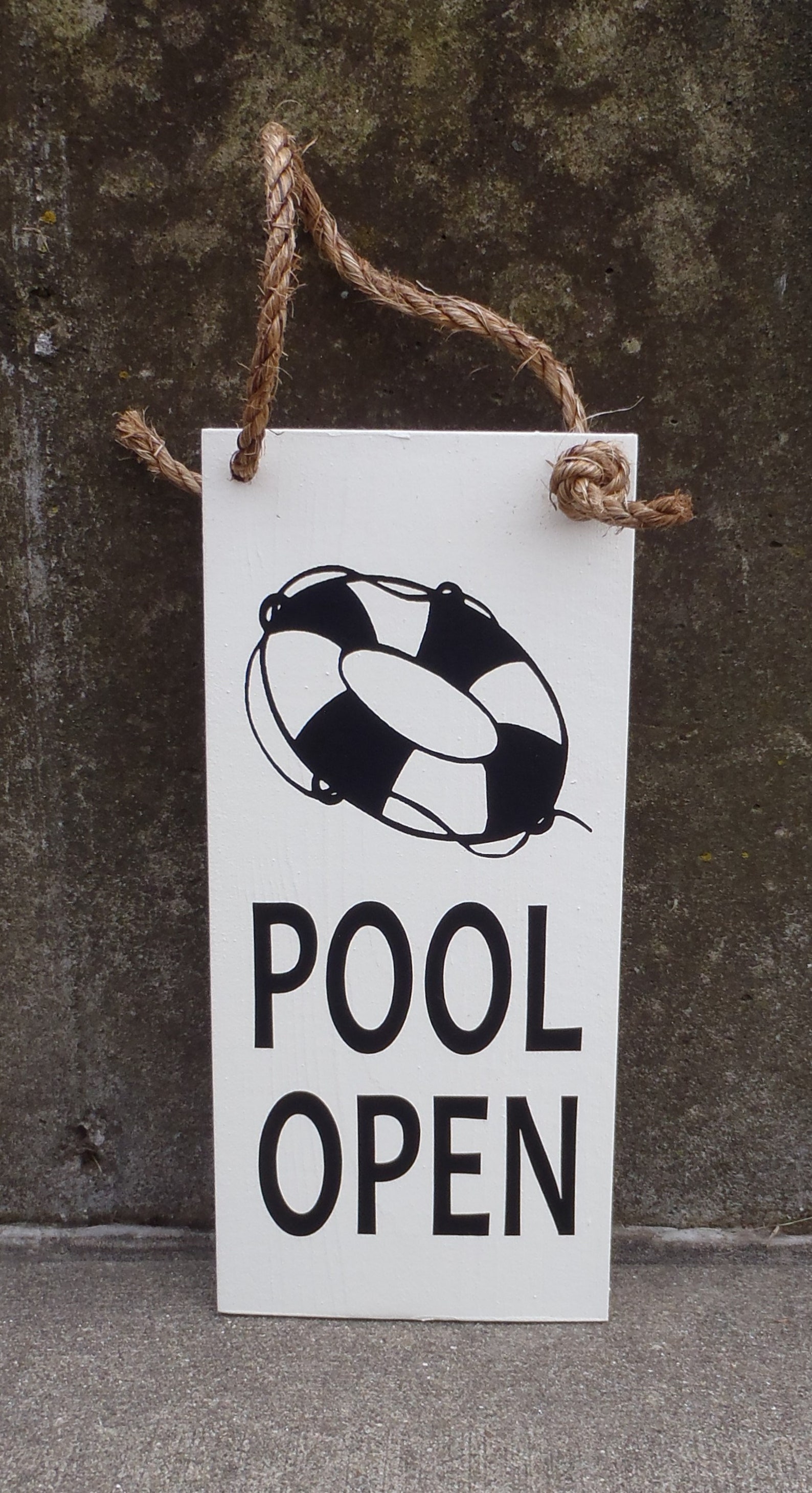 Swimming Pool Open Closed Wood Vinyl Sign for Backyard Front | Etsy