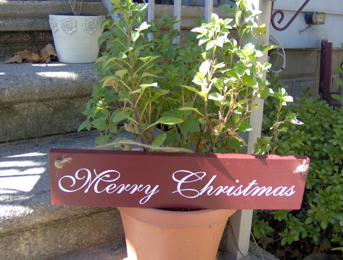 Merry Christmas Sign Decorative Front Entrance Door Decor or - Etsy