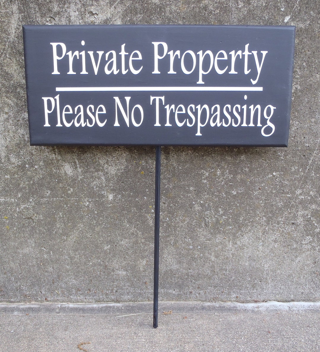 Yard Sign Private Property Please No Trespassing Wood Vinyl Front Yard ...