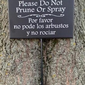 Please Do Not Prune or Trim Yard Sign on Stake Front Lawn House Decor ...